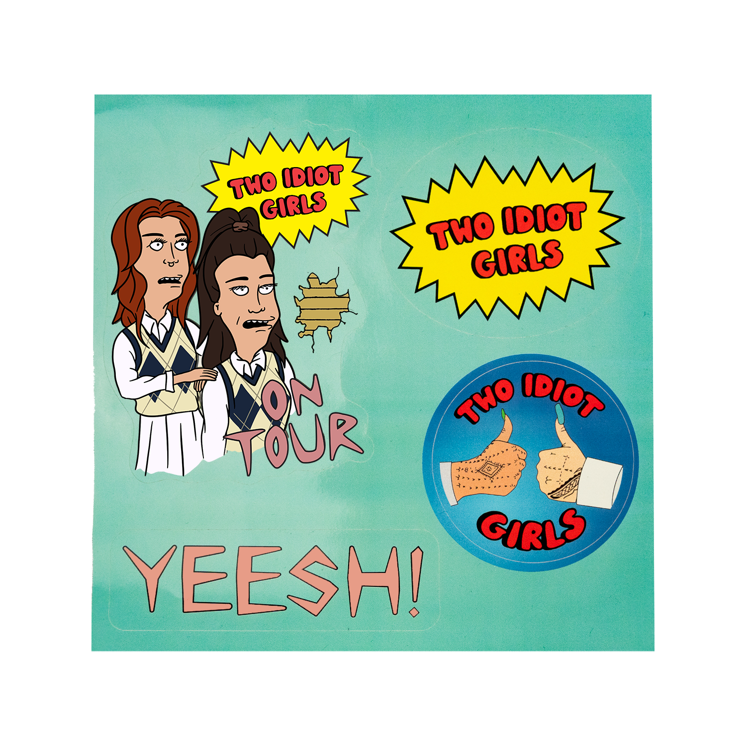 Two Idiot Girls | Sticker Pack – Creator Pod